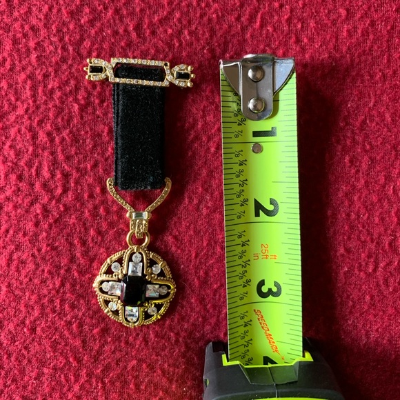 Jewelry | Velvet Gold Ribbon Pin | Poshmark